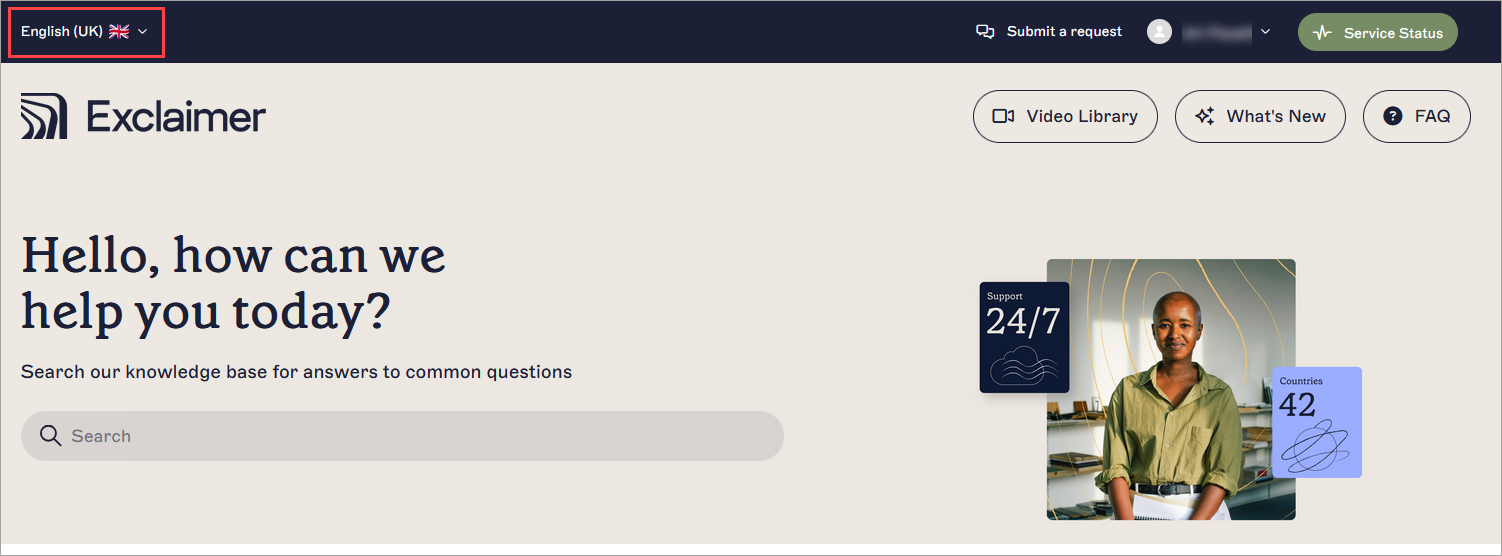 How to change the language in Exclaimer – Exclaimer Knowledge Base